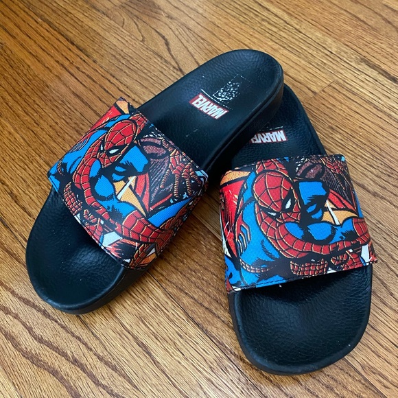 Vans | Shoes | Marvel Mens Spiderman Slide Sandals Size 9 | Poshmark